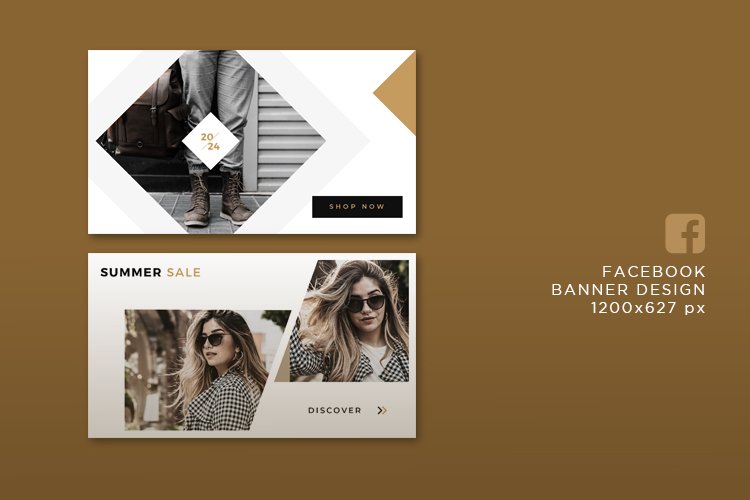 Clean Facebook Banner (664105) | Facebook | Design Bundles