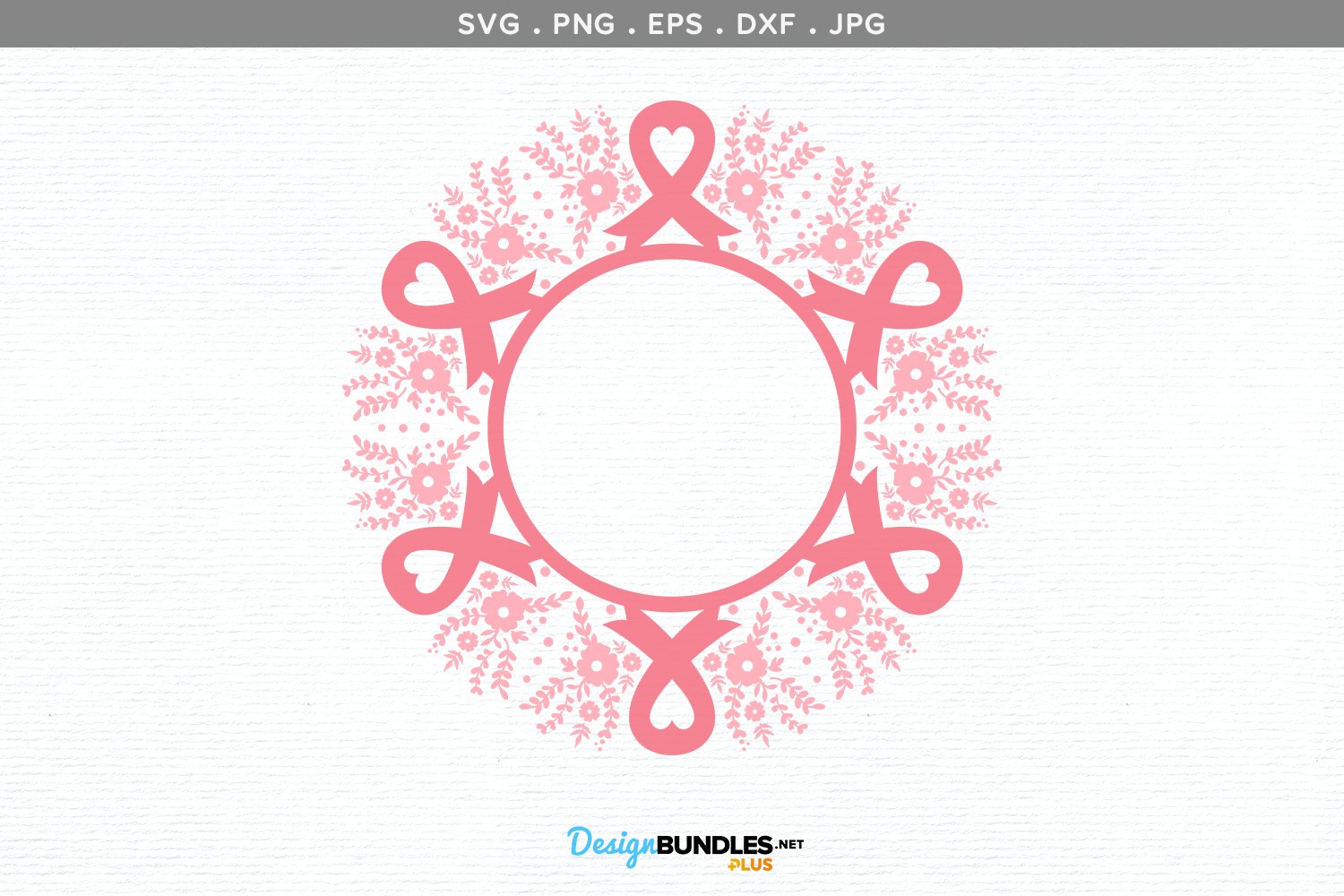 Cancer Awareness Ribbon | Monogram frame