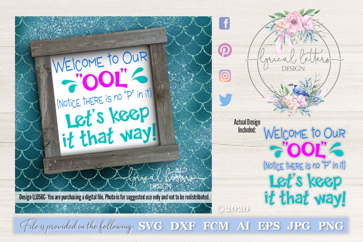 Welcome to Our OOL Pool Sign SVG DXF Cut File LL056C (88961) | Cut ...