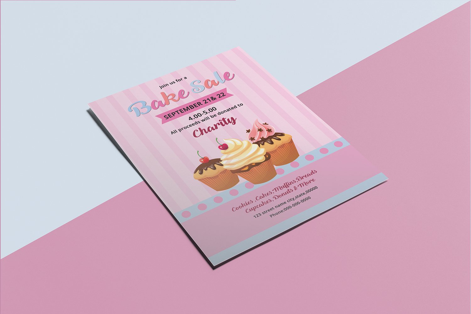 Bake Sale Flyer Template Ms Word Photoshop Template 684506 Card 