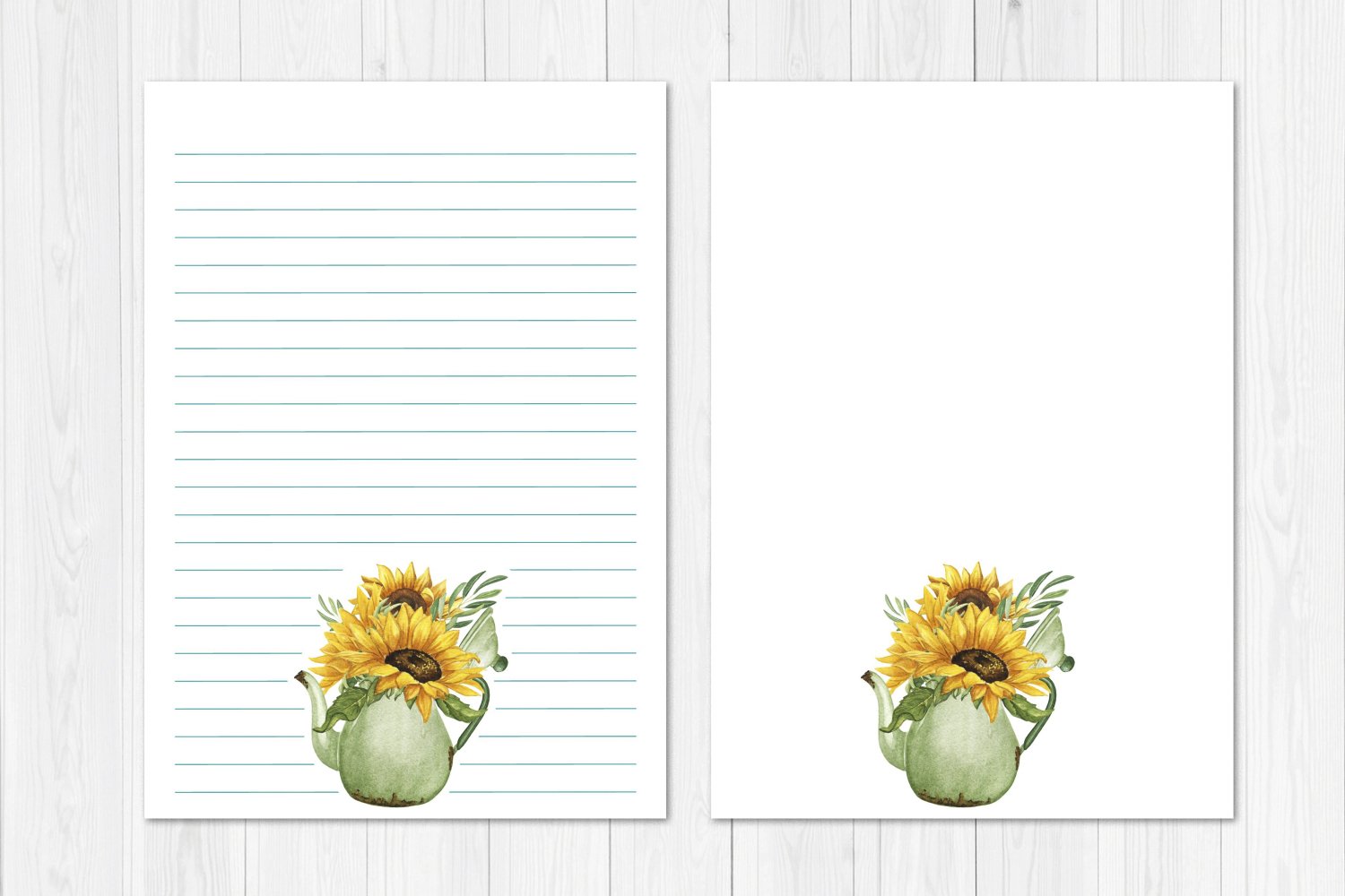 Free Printable Sunflower Stationery Template - Printable Templates