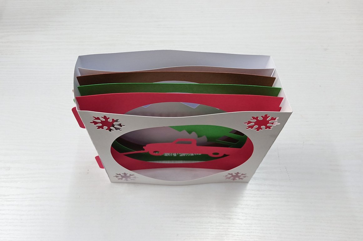 DIY Christmas Card - 3d papercraft (407530) | Printables | Design Bundles