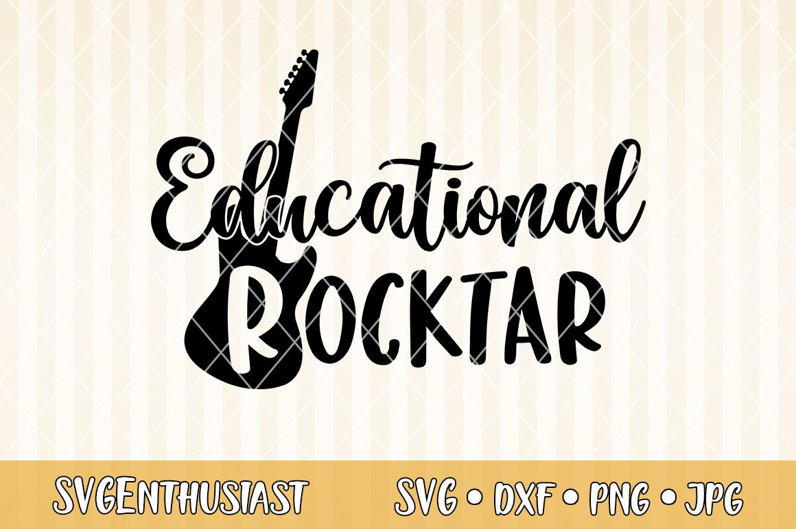 Educational rockstar SVG cut file (421461)