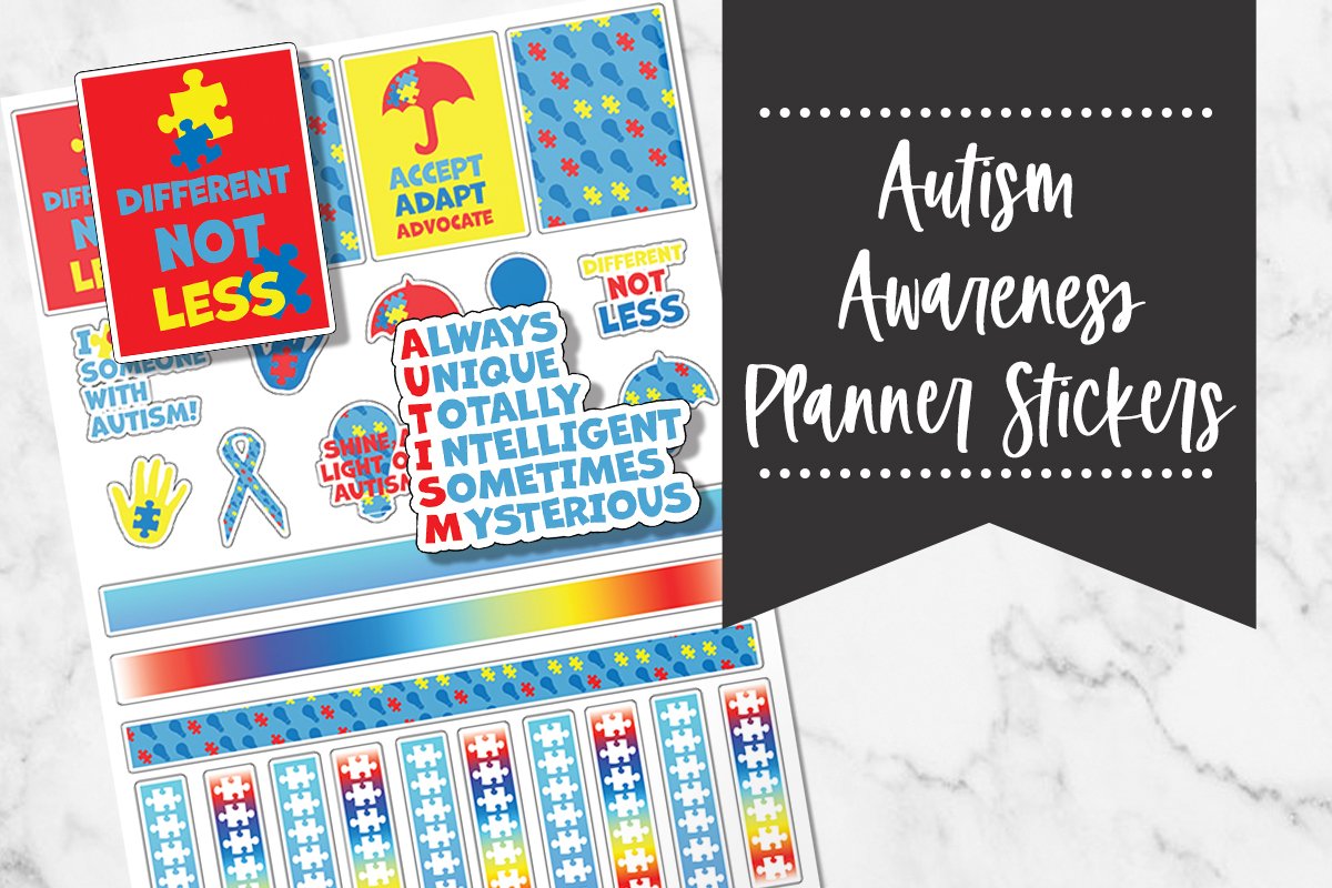 Autism Awareness Planner Stickers