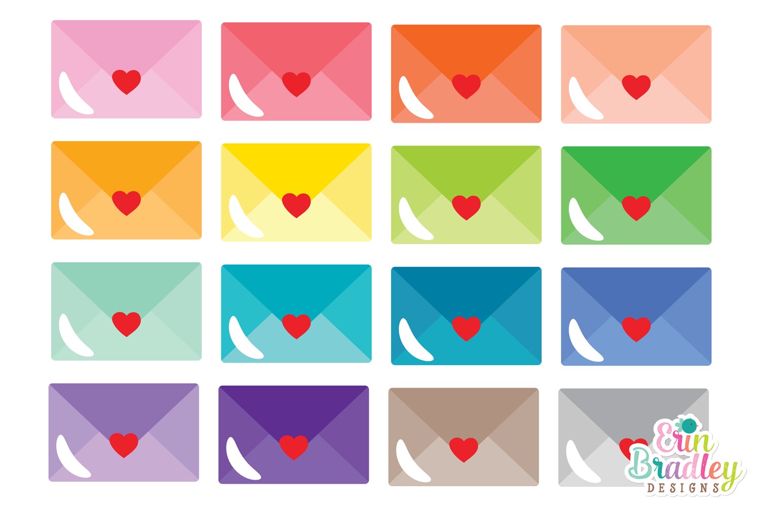 Love Letters Mail Clipart (1150547) | Illustrations | Design Bundles
