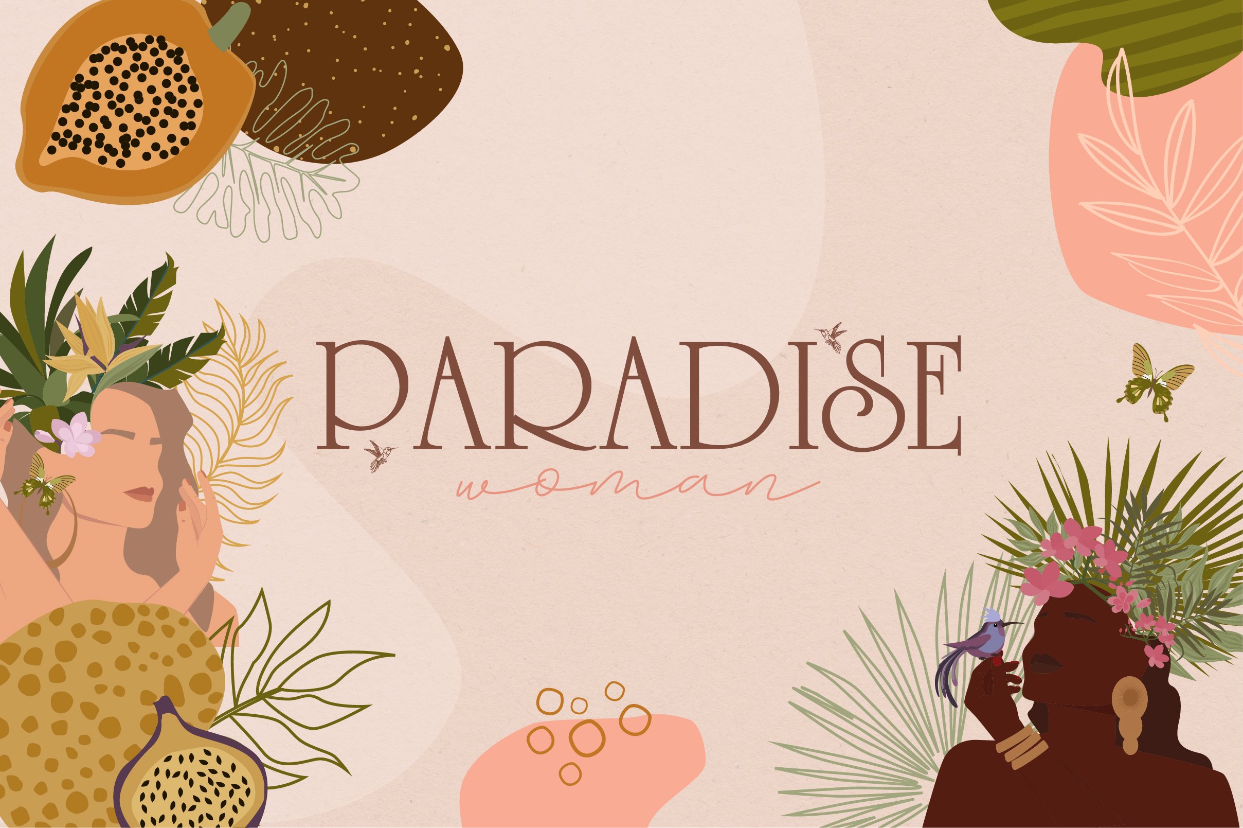 Paradise Woman (459846) | Illustrations | Design Bundles