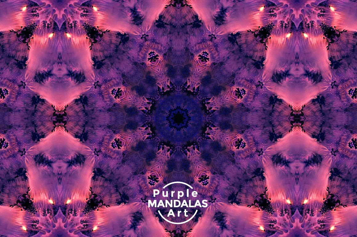 Purple MANDALAS Art (7916) | Textures | Design Bundles