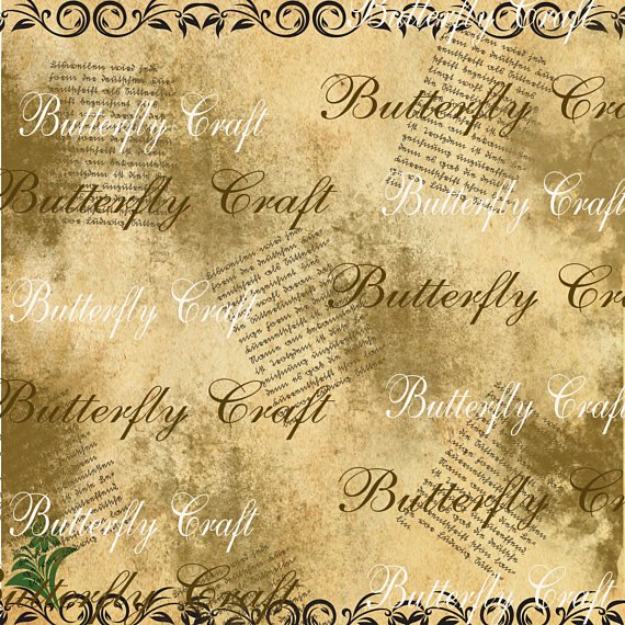 Old Letters Digital Paper, Vintage letters scrapbook Paper (91445 ...