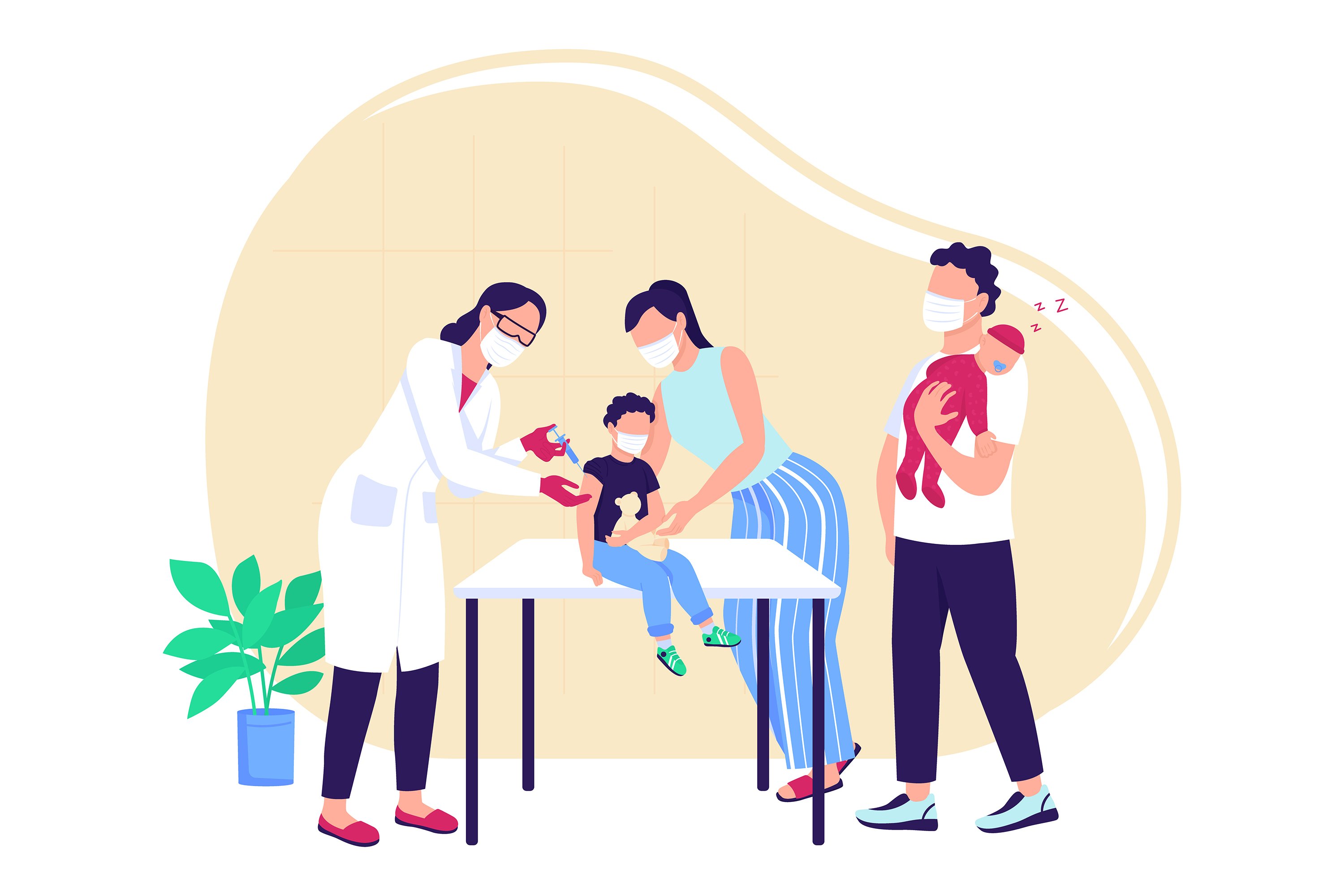 Vaccine injection for children concept vector illustration (1243789 ...