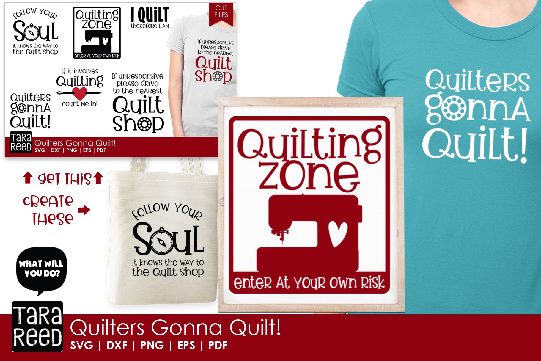 Quilters Gonna Quilt - Quilting SVG and Cut Files (306753) | Cut Files ...