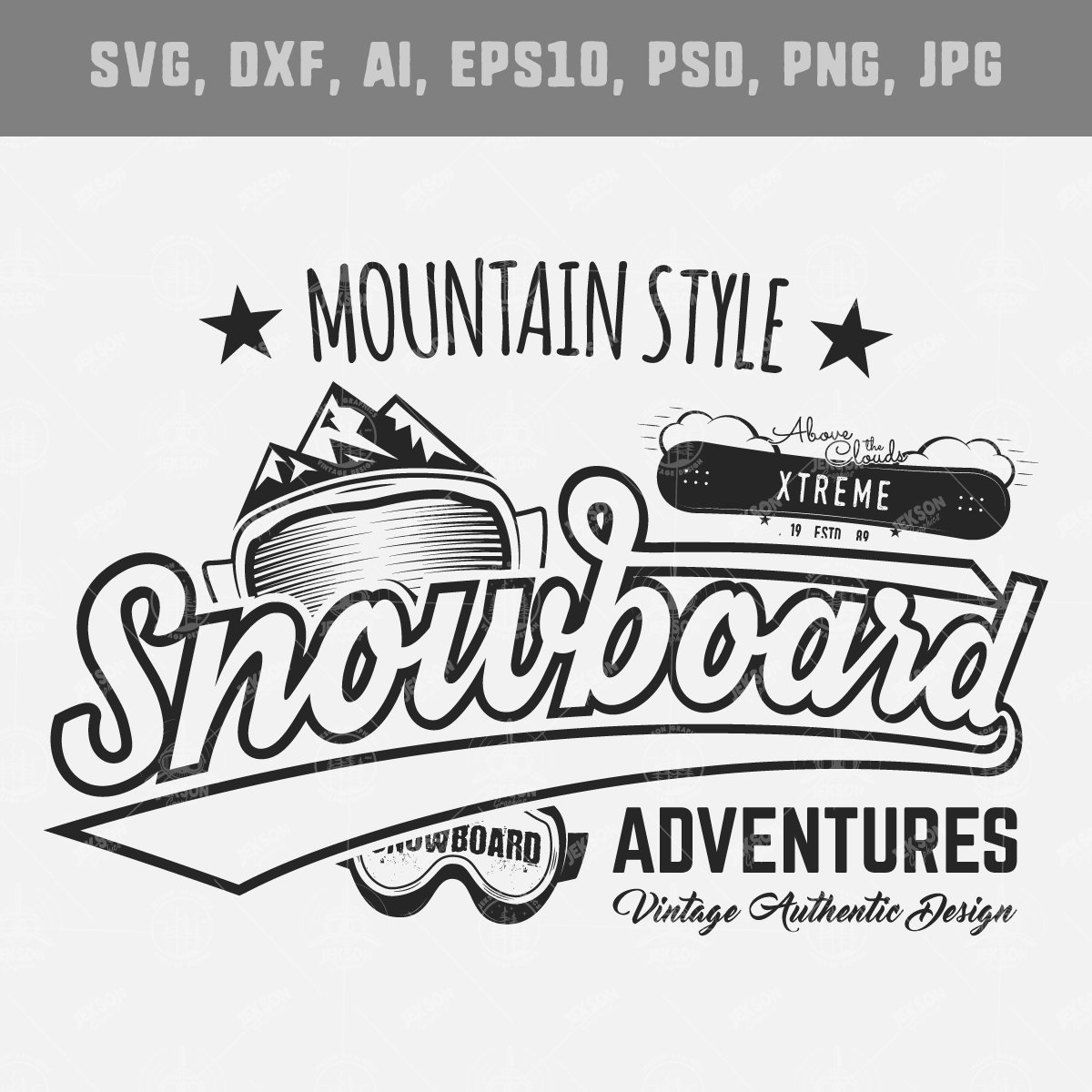 Retro Snowboarding Logo / Winter Activity Badge SVG / Patch (199359 ...