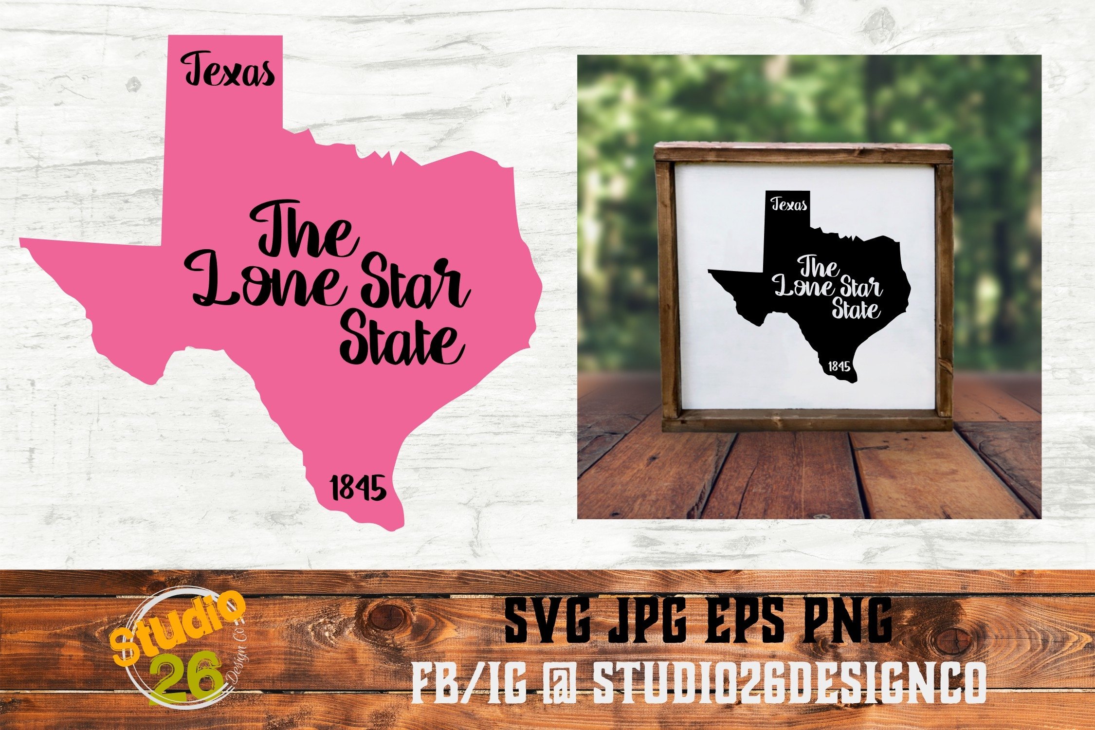 Texas - State Nickname & EST Year - 2 Files - SVG PNG EPS (264290 ...