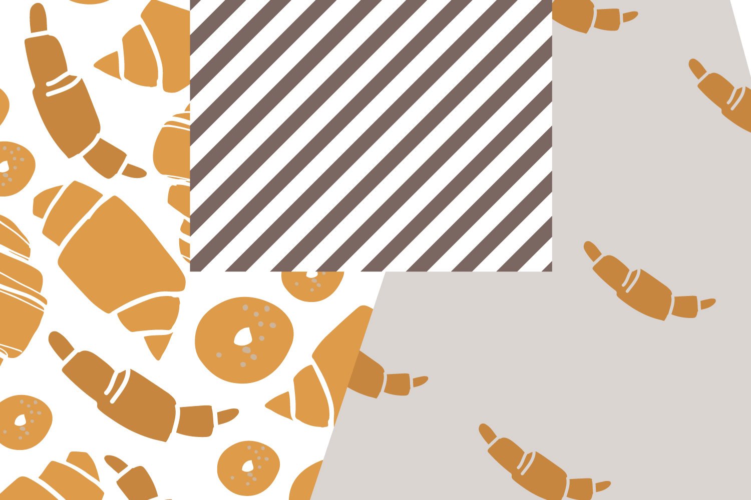 Croissant digital paper. Seamless pattern (846843) | Patterns | Design ...