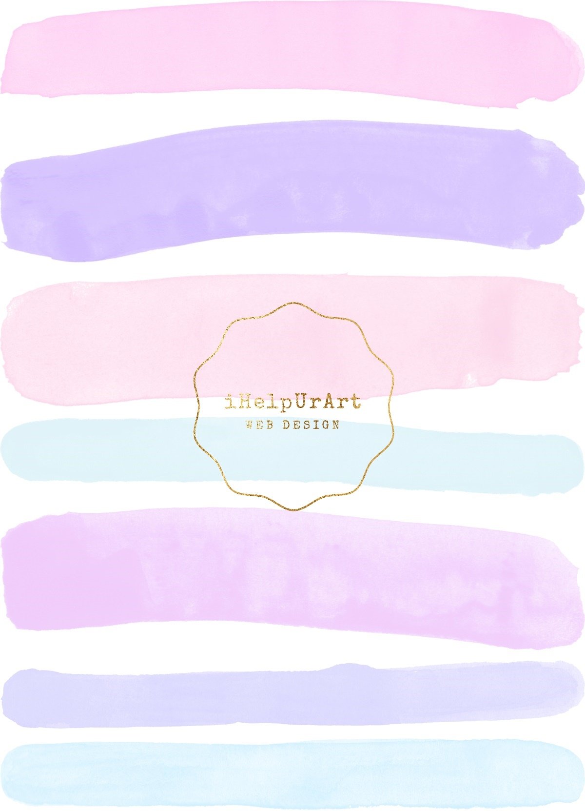 Unicorn Clipart - Watercolor Brush Strokes (182698) | Decorations ...