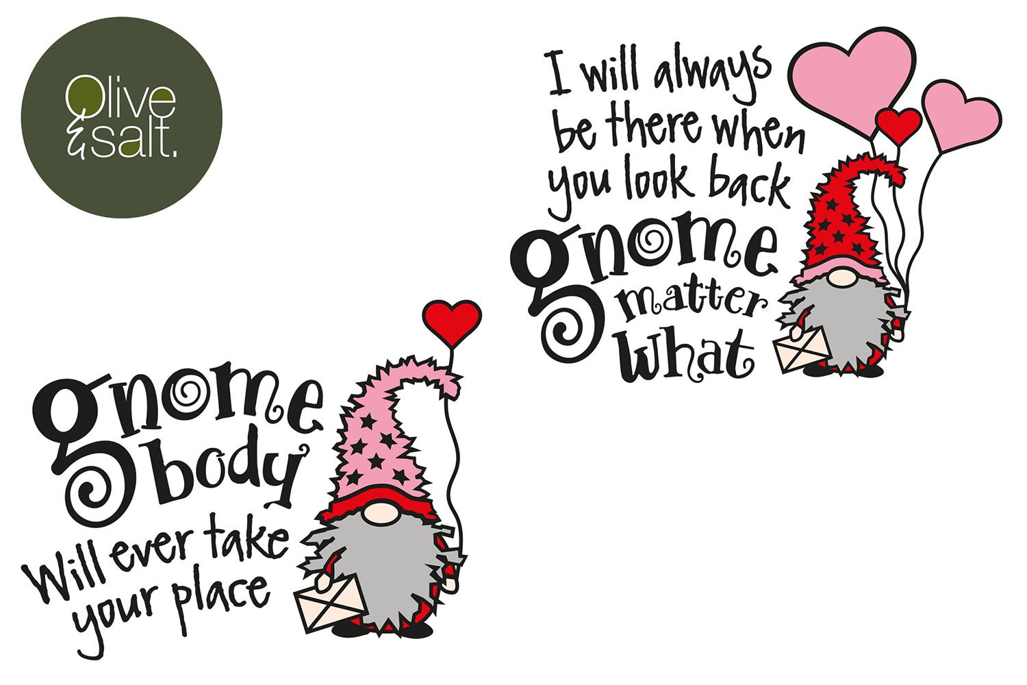 Valentine Gnome Quote SVG Bundle (1170835) | Cut Files | Design Bundles