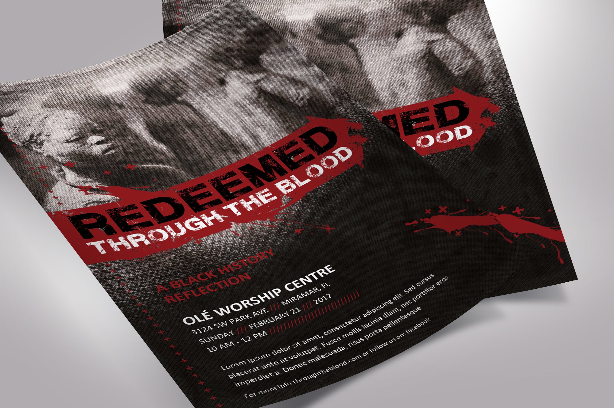 Redeemed Black History Flyer Word Publisher Template V1 (468578 ...