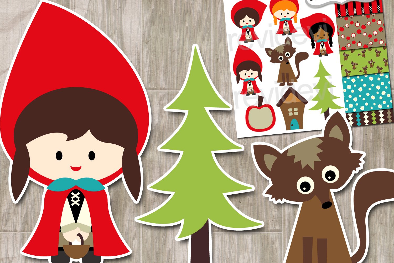 Little Red Riding Hood Illustration Graphics (74310) | Illustrations ...