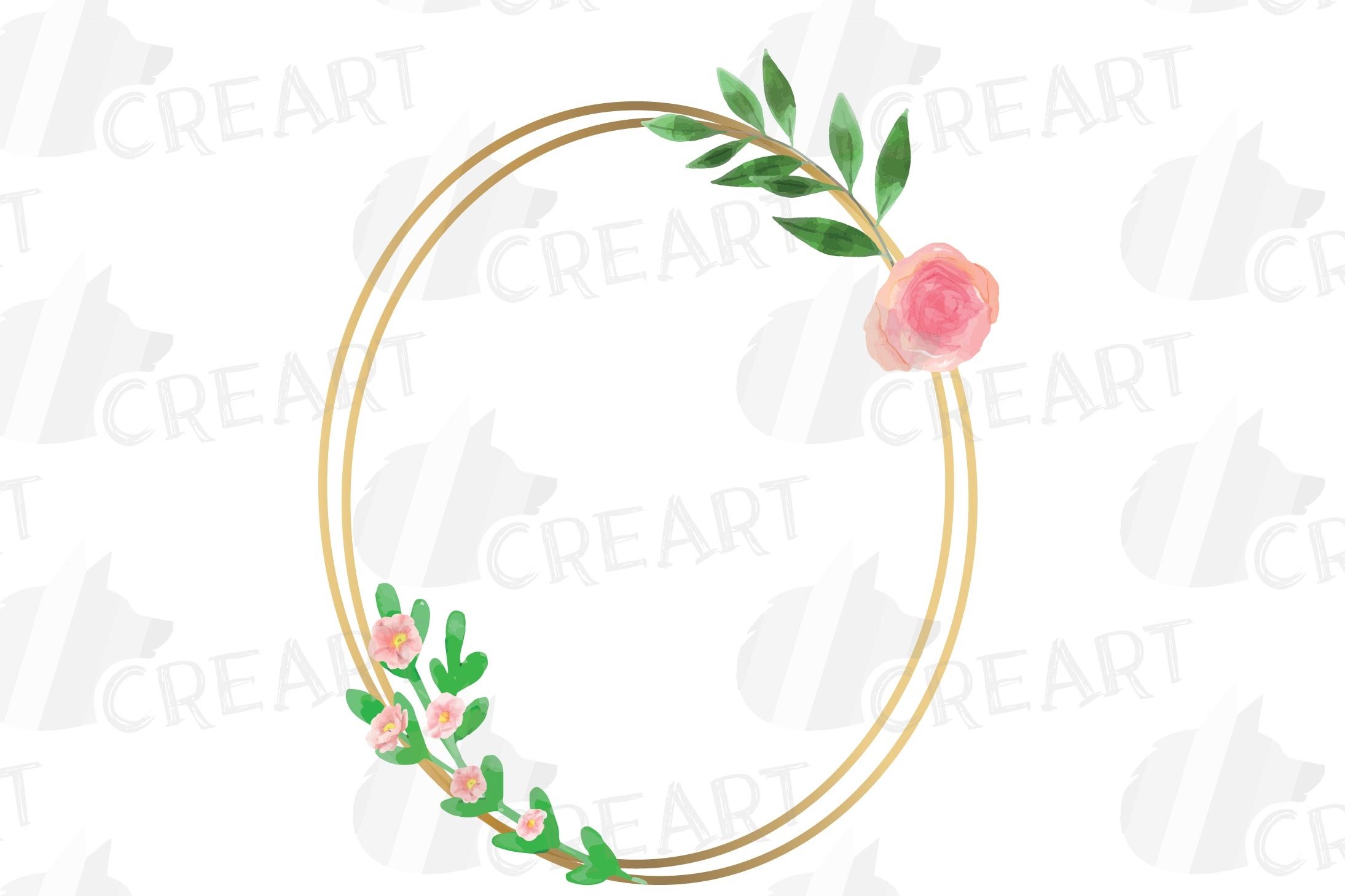Golden Floral Frames Clip Art. Wedding geometric borders png (457493 ...