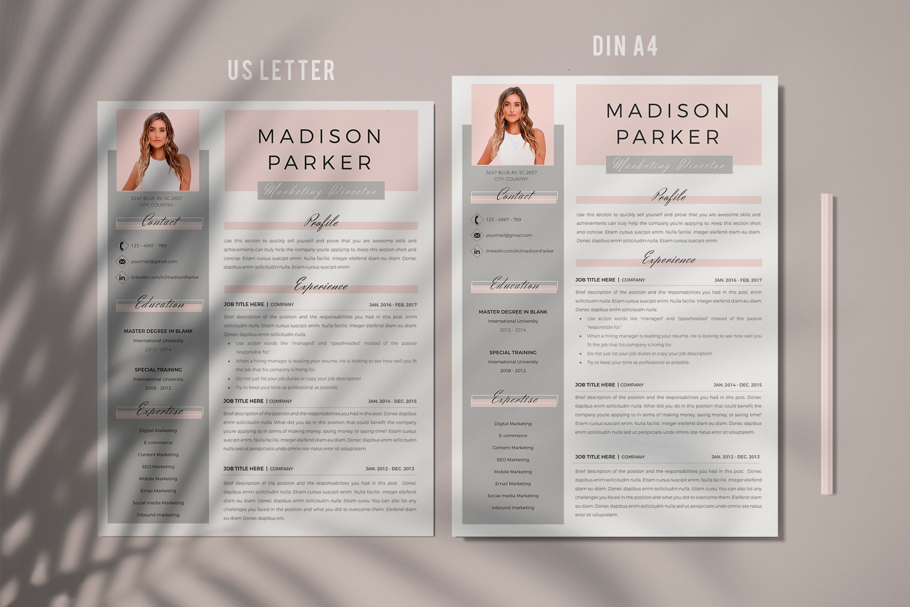 Creative Marketing Resume CV, Template & Cover Letter (552638) | Resume ...