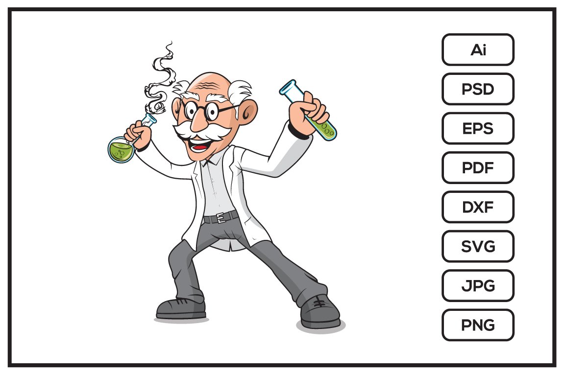 Professor old man cartoon character design illustration (1876831 ...