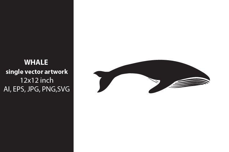 WHALE - single vector artwork (1464705) | Elements | Design Bundles