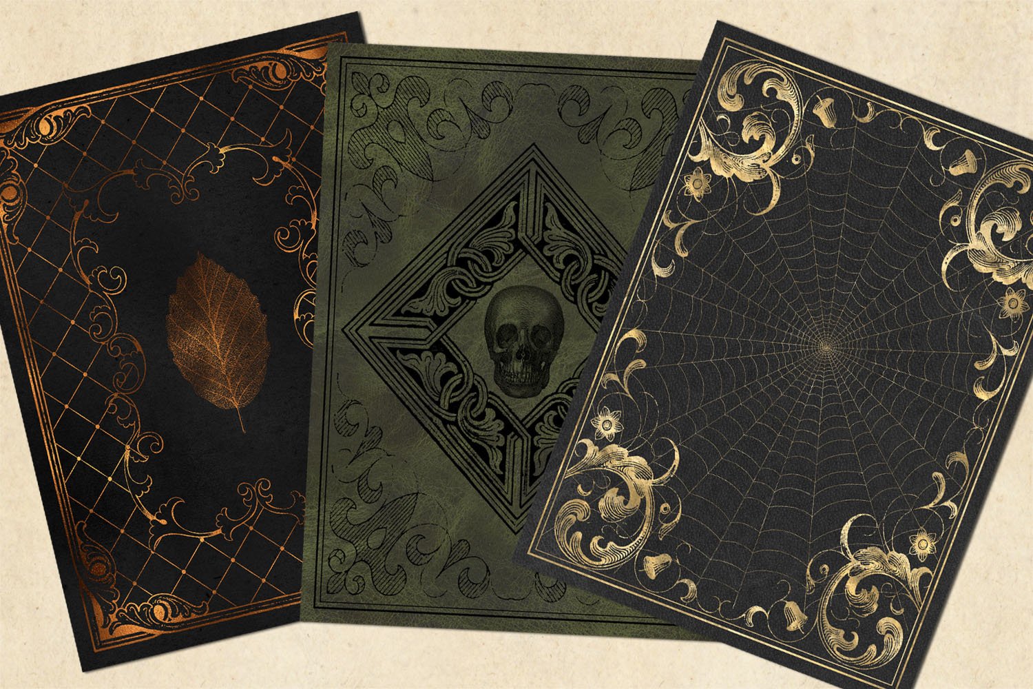 Halloween Book Covers (318330) | Textures | Design Bundles