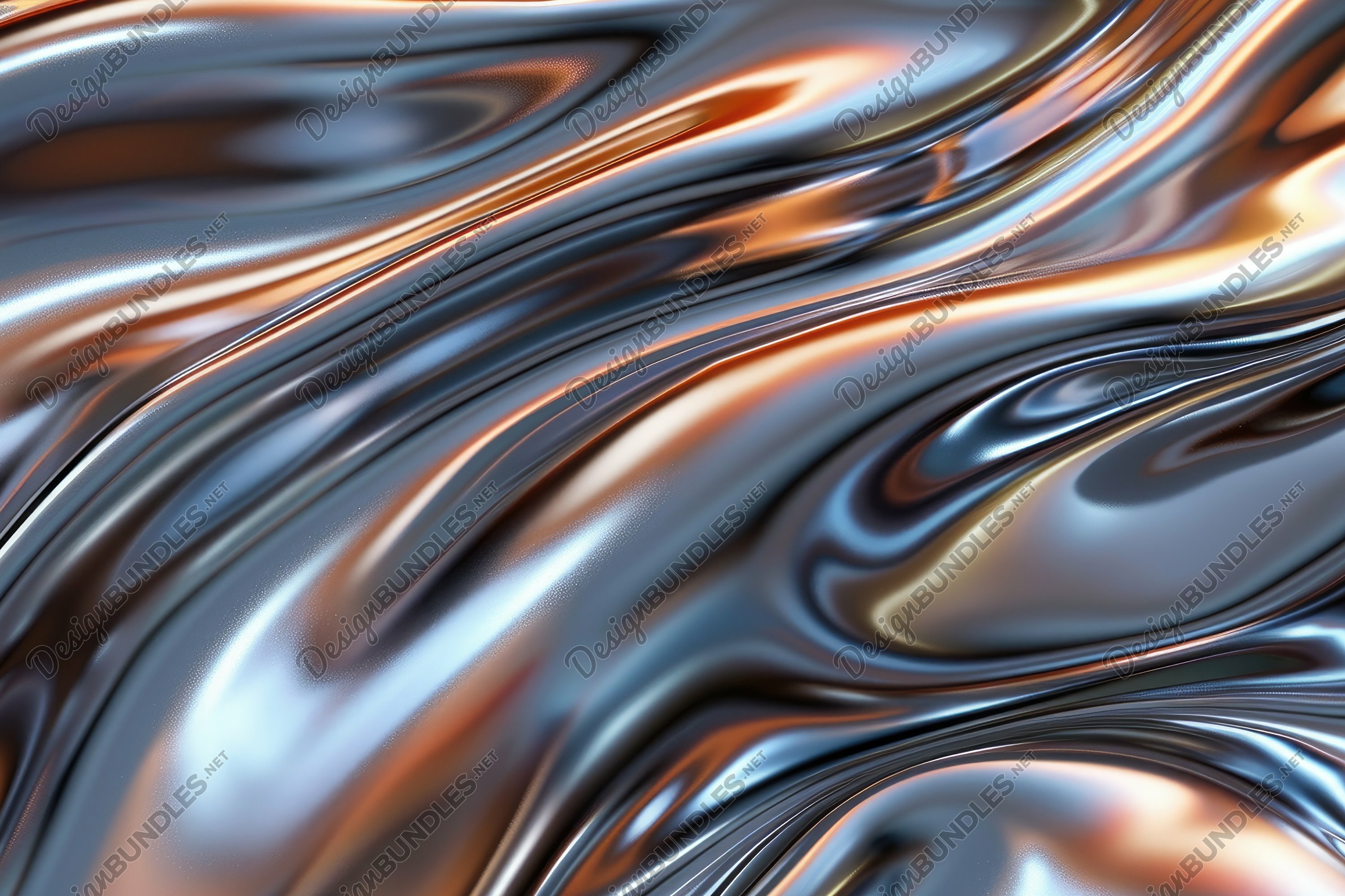 Liquid Metallic Background