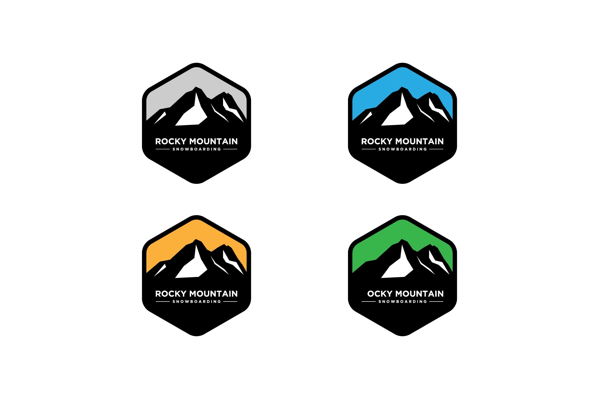 Snowboard Mountain Logos