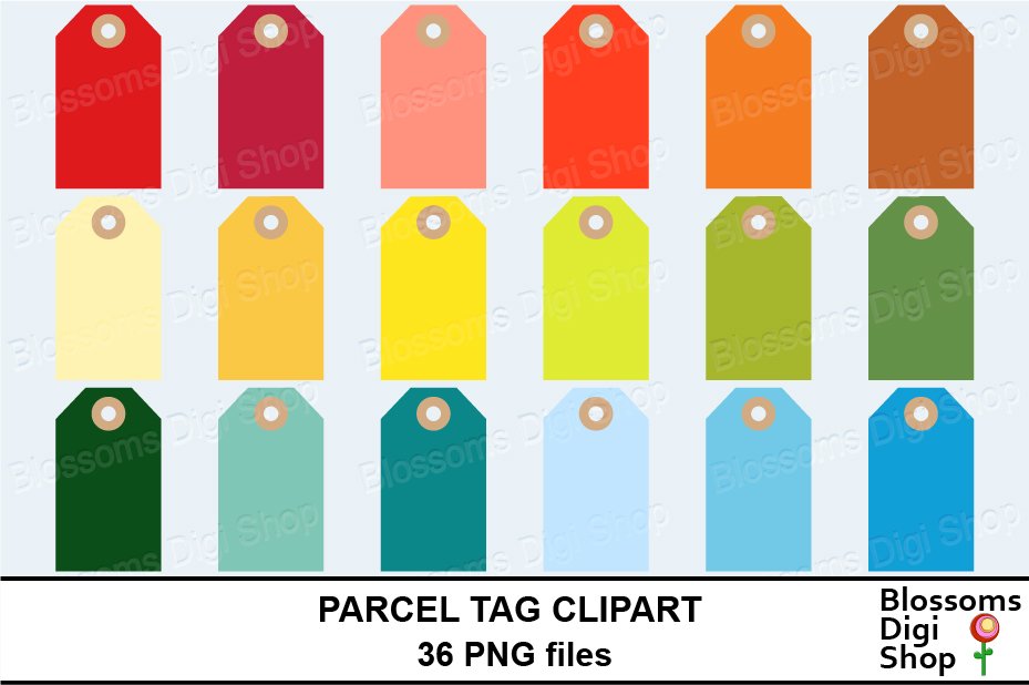 Parcel Tag Clipart (867711) | Stickers | Design Bundles