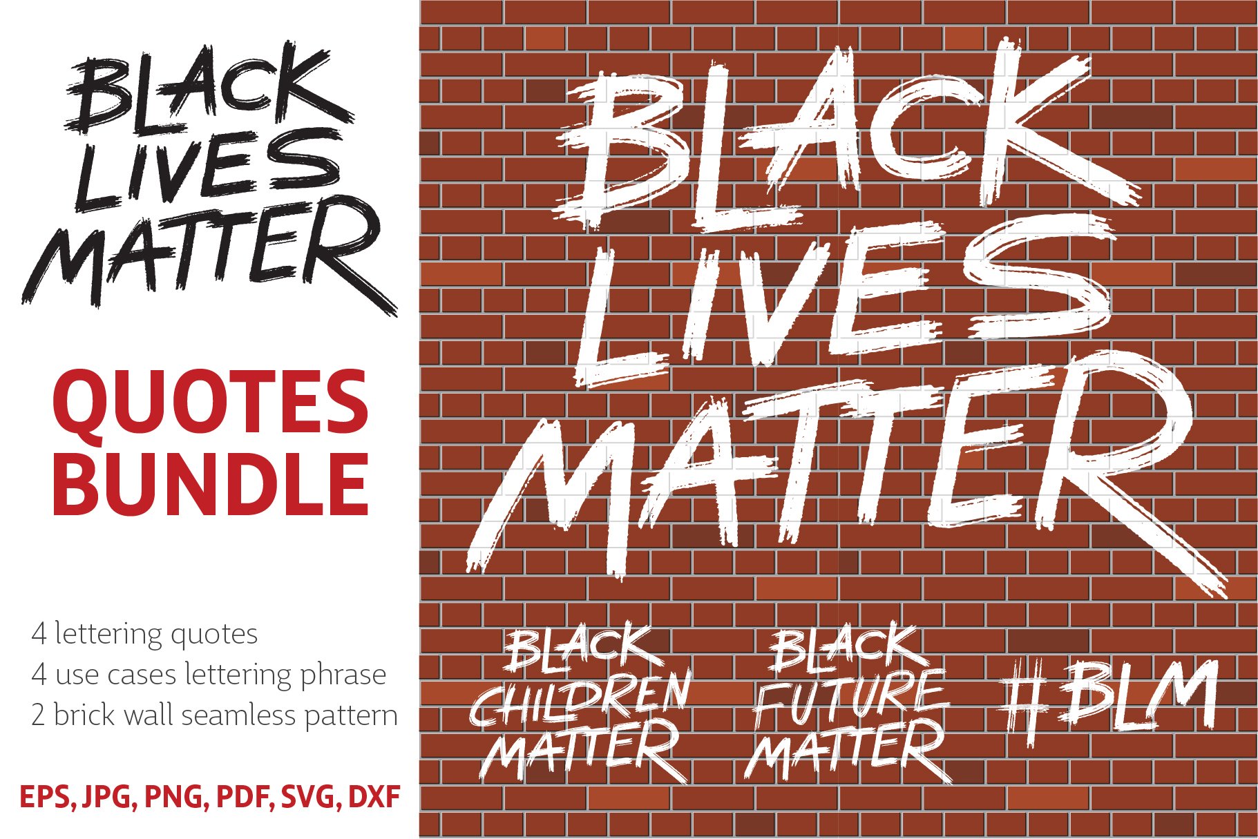 Black Lives Matter | BLM | Brush Quote | Vector Lettering