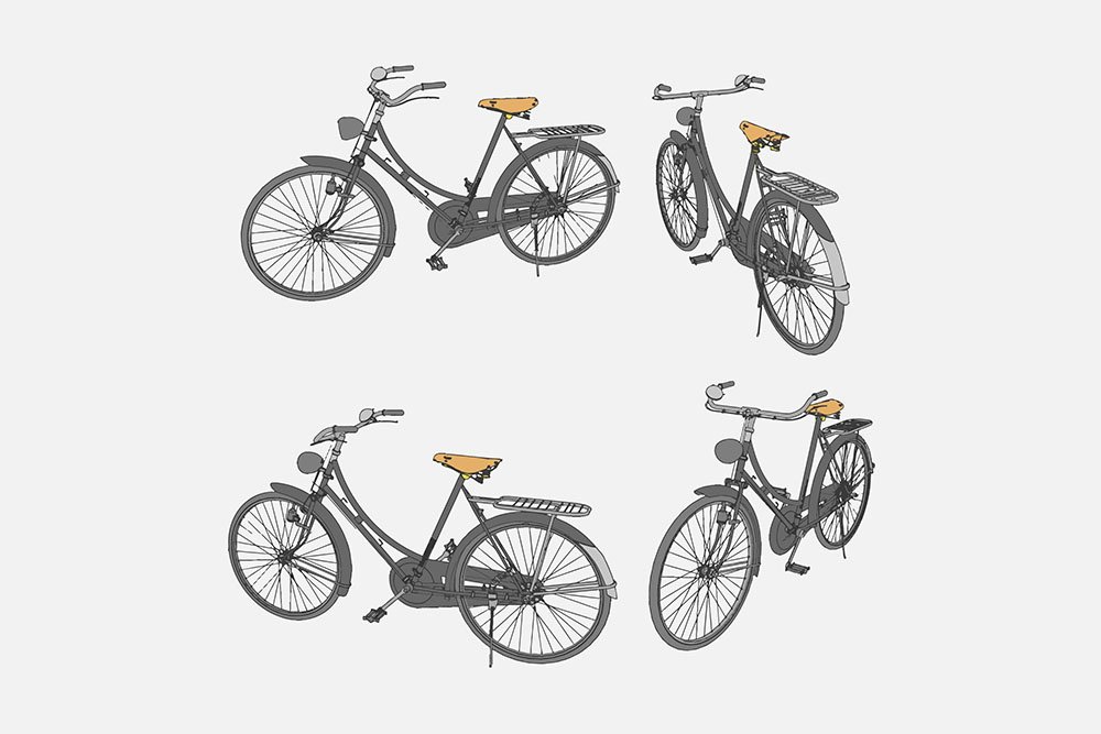 illustration of an ancient bicycle (663706) | Illustrations | Design ...