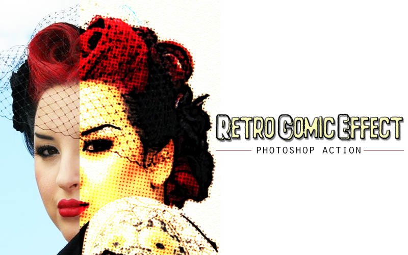 Retro Comic Photoshop Action (74465) | Actions | Design Bundles