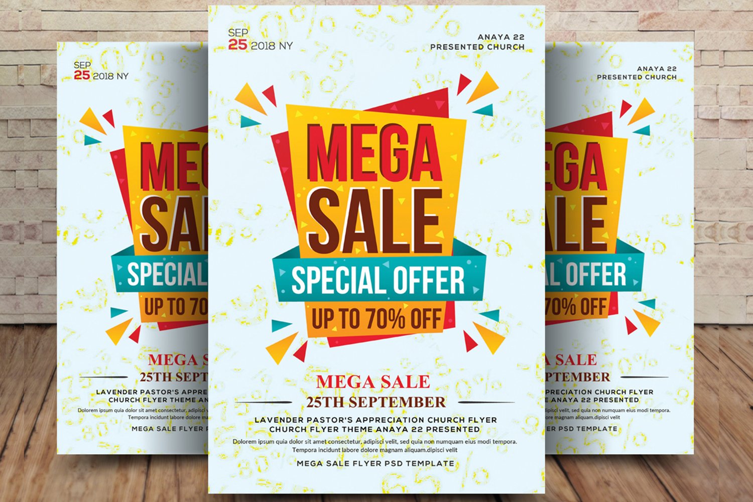 Mega Sale Flyer Template (486080) | Flyers | Design Bundles