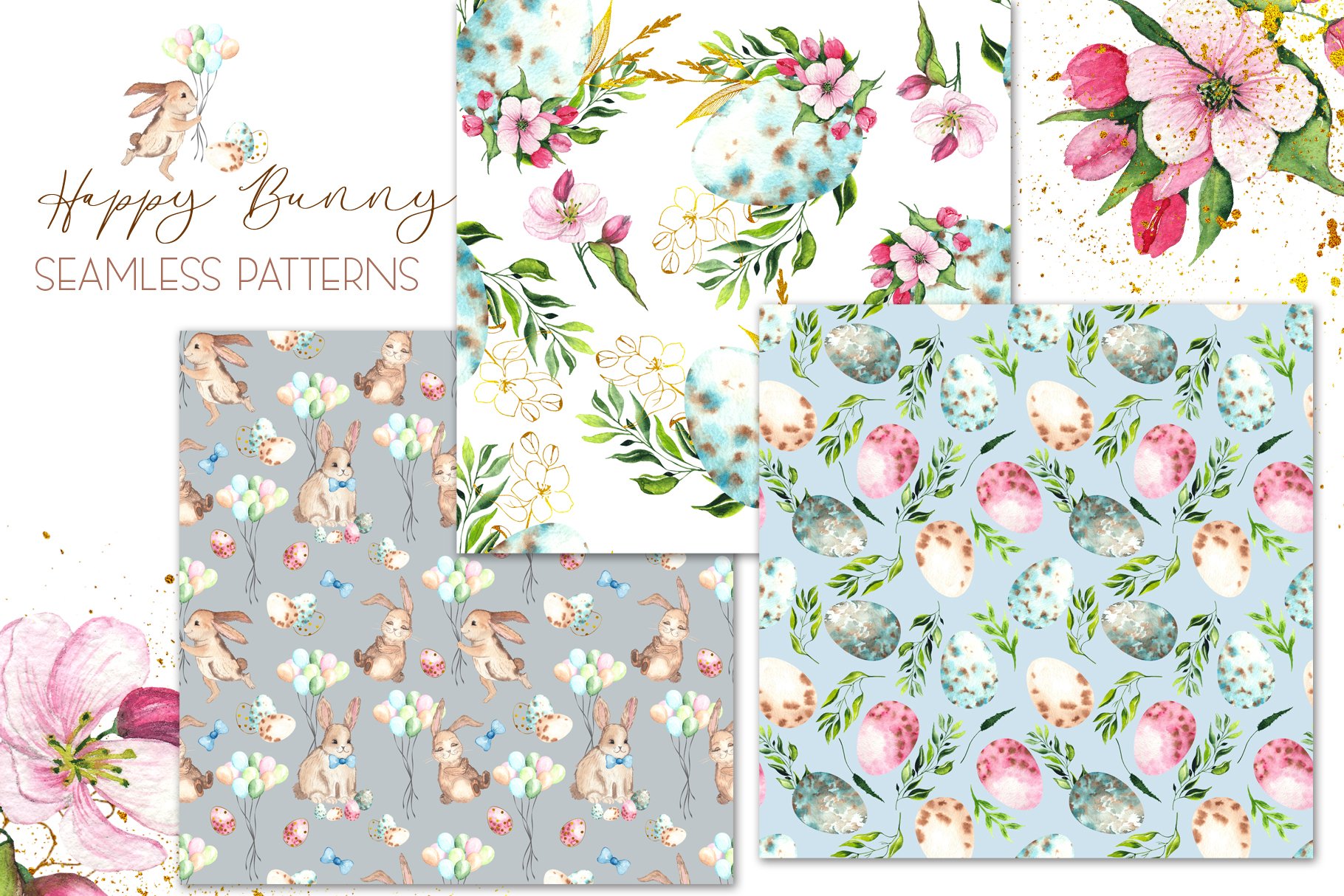 Easter Bunny. Watercolor collection (429289) | Illustrations | Design ...