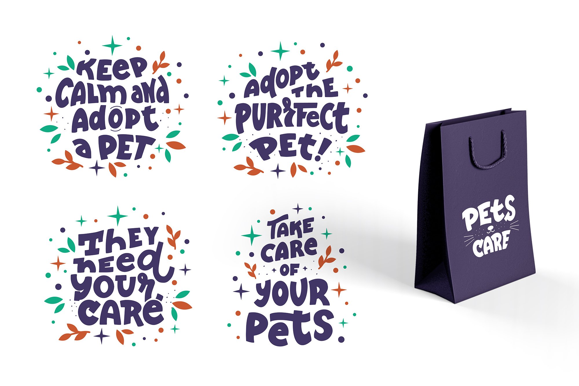 pets-slogans-logos-set-532433-logos-design-bundles