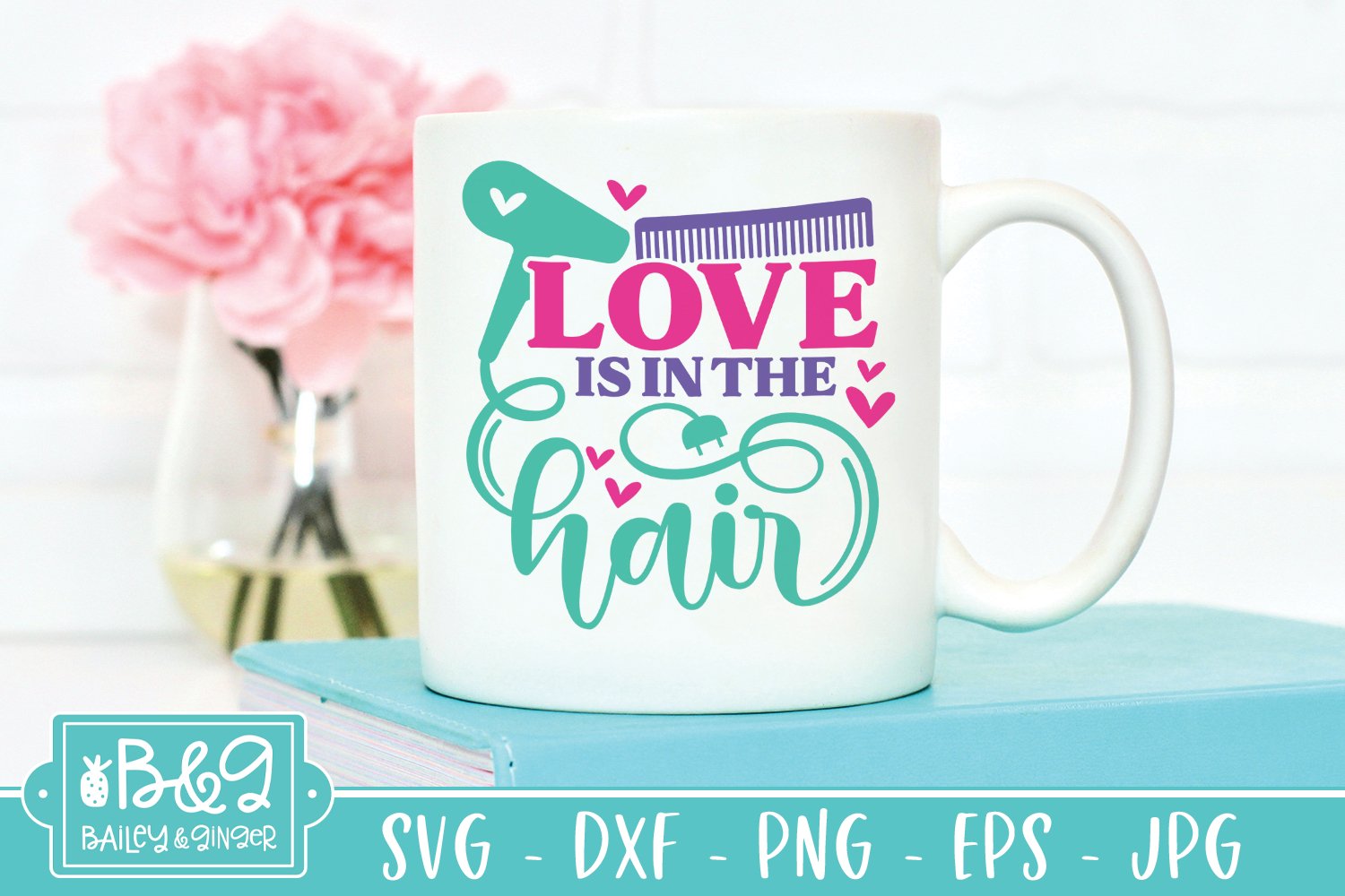 Hair Stylist SVG, Hairdresser Quote - Love Is In The Hair (1215165 ...