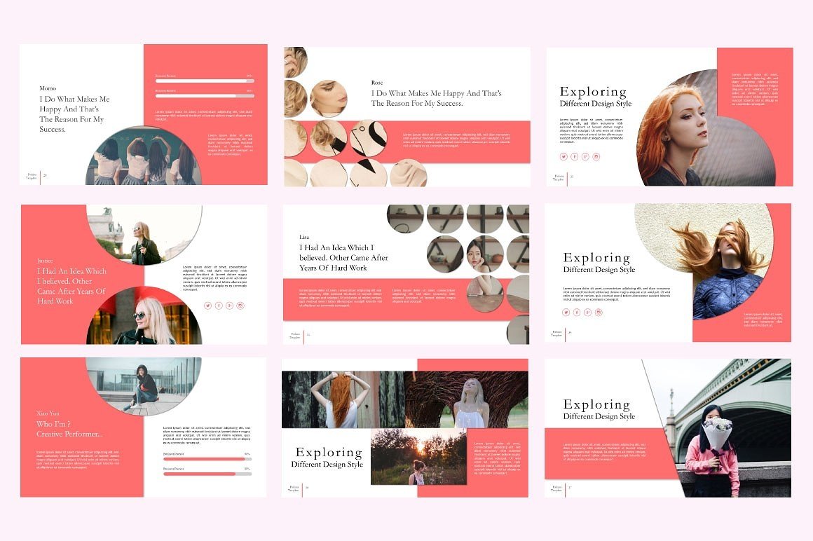 Fashion Creative Google Slide (590595) | Google Slides | Design Bundles