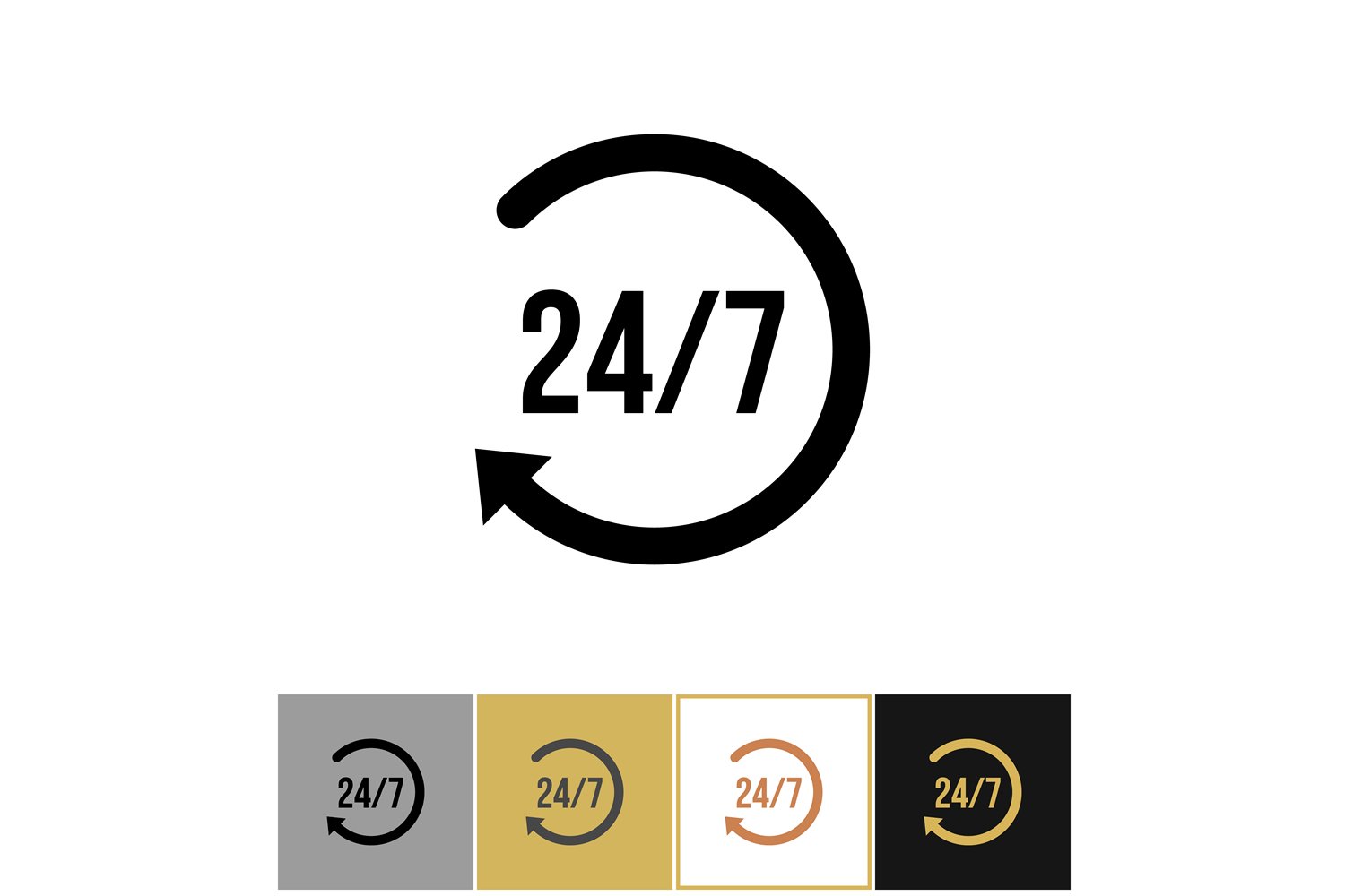 Always open icon anytime work pictogram (909016) | Icons | Design Bundles