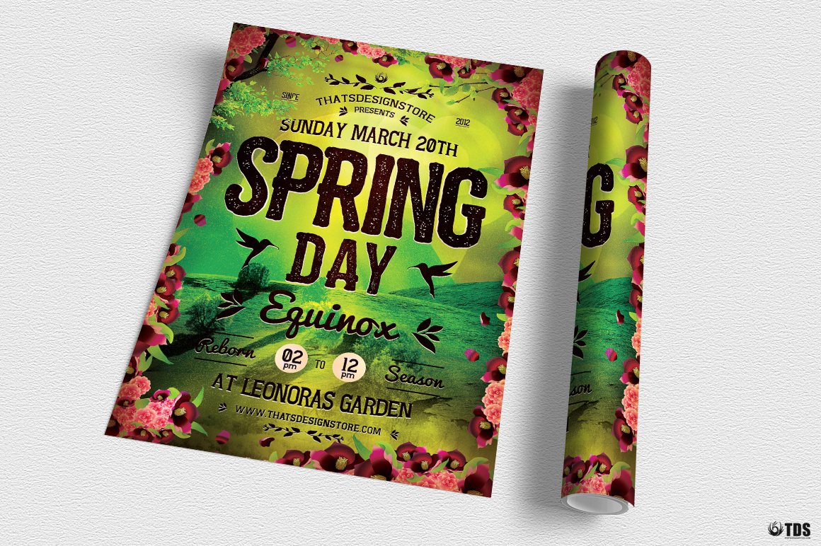 Spring Equinox Flyer Template V4 (78033) | Flyers | Design Bundles