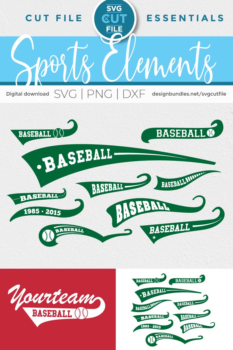 Baseball Swoosh SVG bundle - a baseball text tail swoosh svg (329223 ...