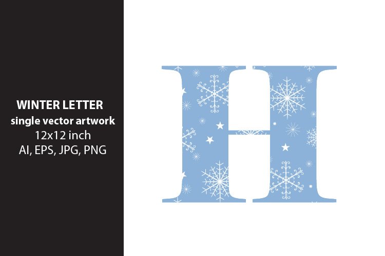 winter, monogram letter h (905563) | Logos | Design Bundles