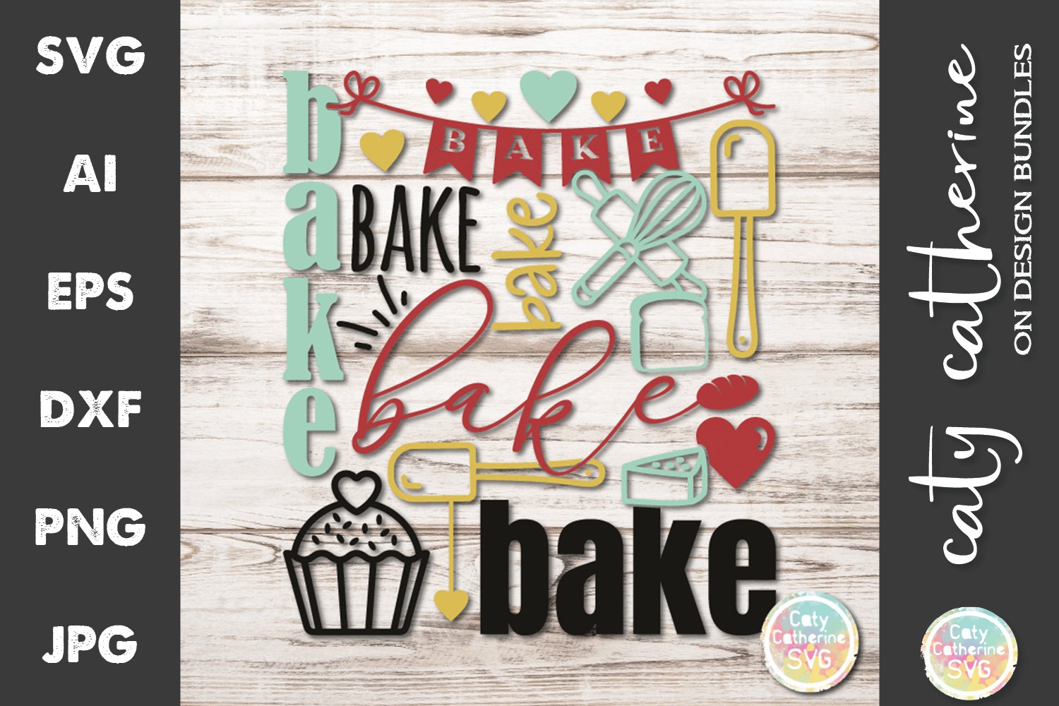 Bake Typography Baking Graphic SVG Cut File (621848) | SVGs | Design ...