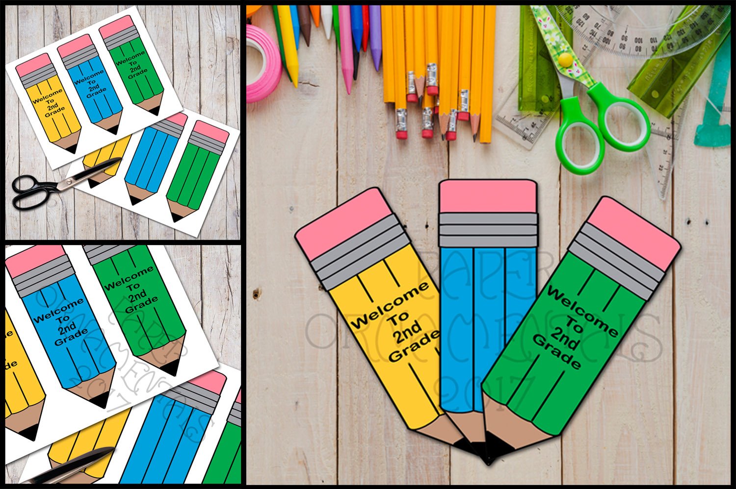 Pudgy Pencils 2nd Grade Plain Printable Bookmark Set (302322 ...