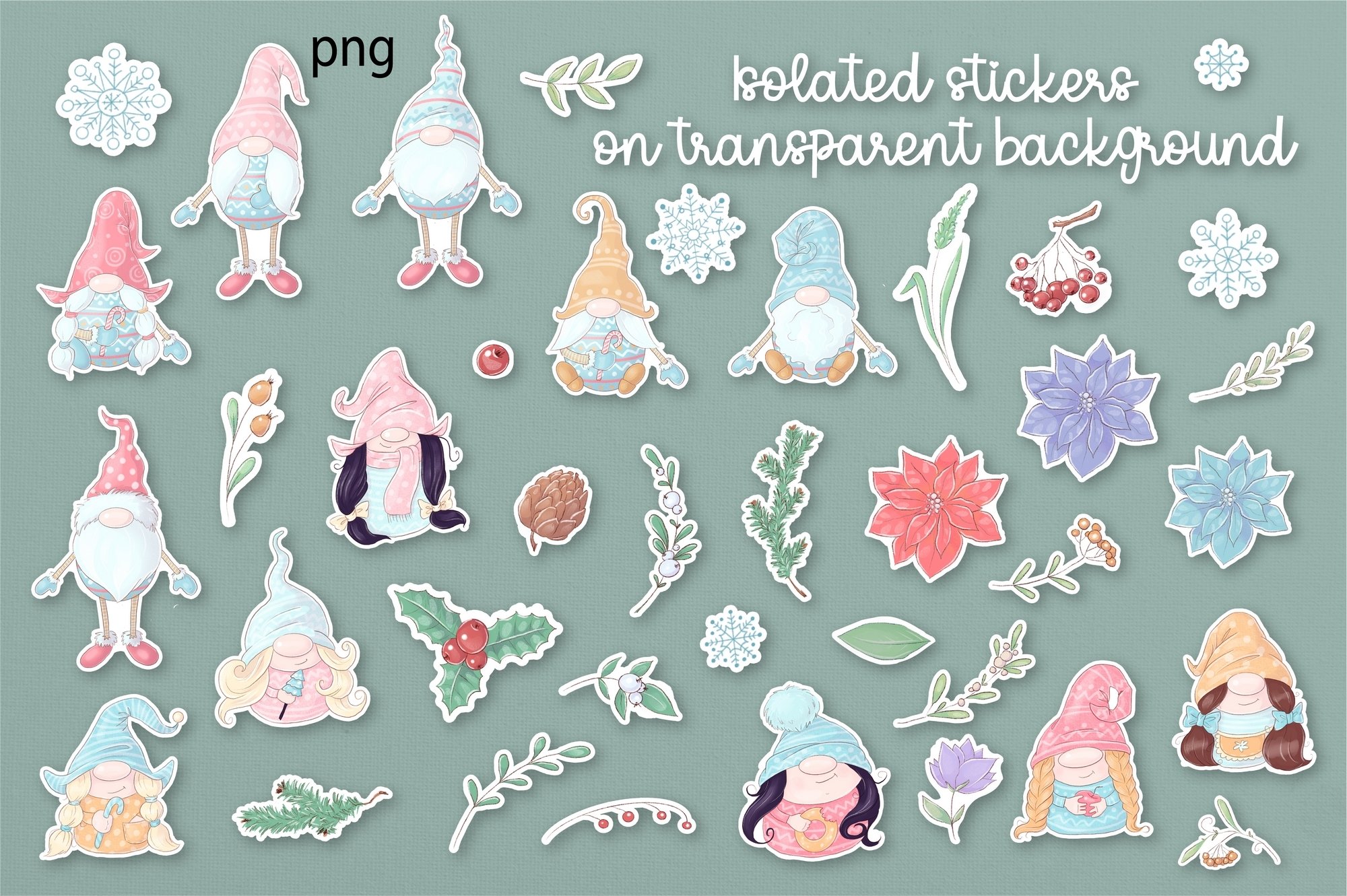 Christmas Gnome Stickers