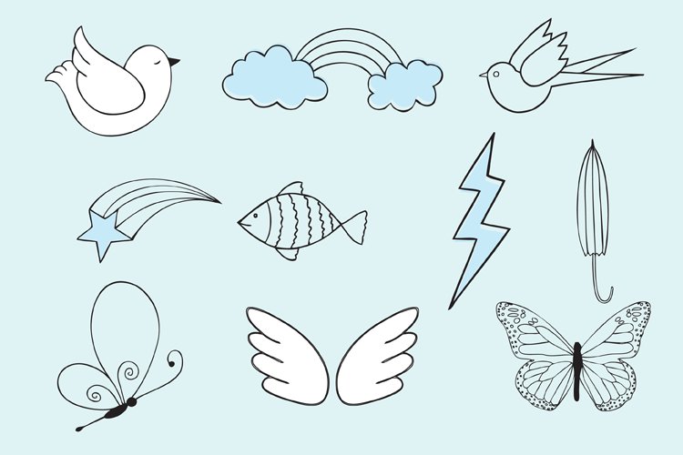 Hand Drawn Vectors (122283) | Illustrations | Design Bundles