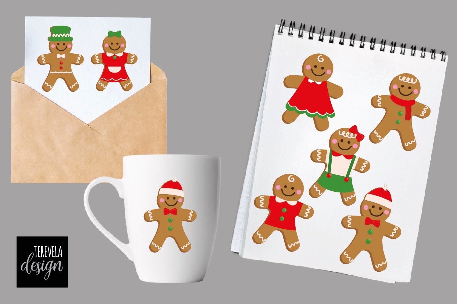 GINGERBREAD COOKIES, GINGERBREAD FAMILY, CHRISTMAS (1109018 ...