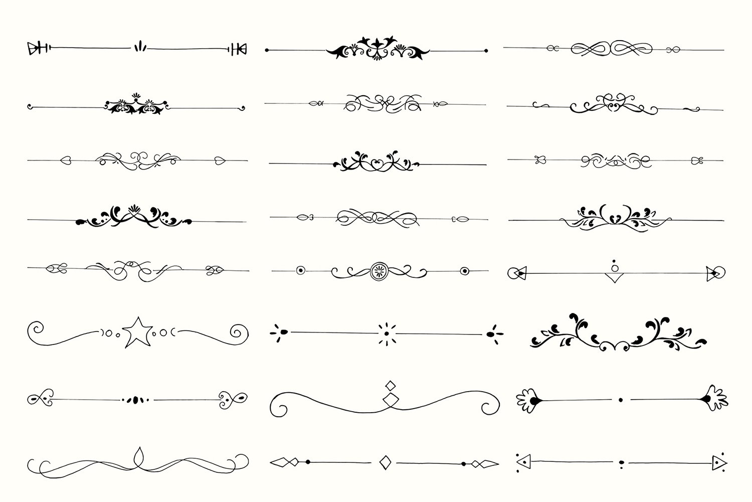 24 Handmade Dividers Cliparts V2 (616015) | Illustrations | Design Bundles