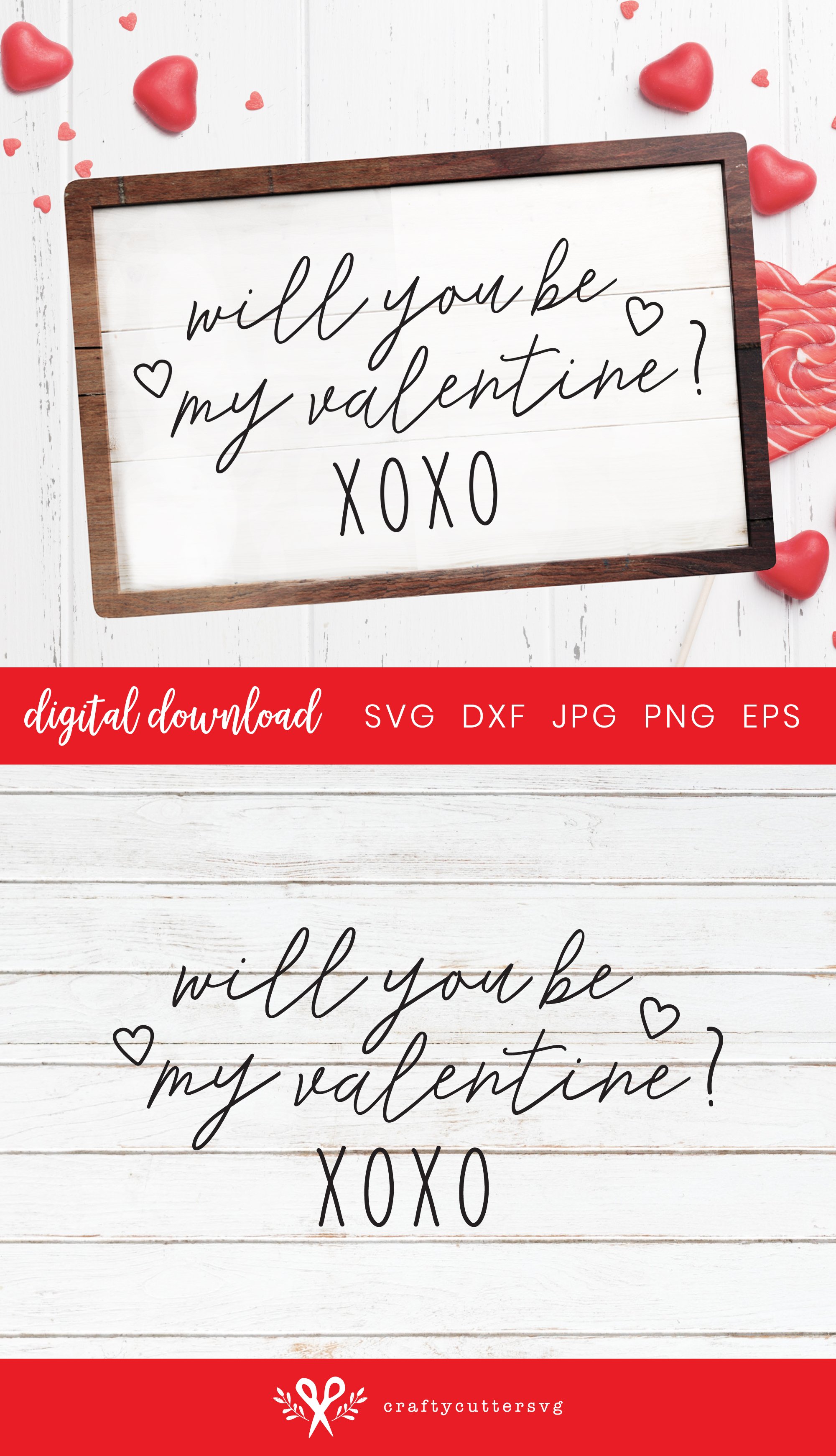 Will you be my Valentine? XoXo Svg Valentine's Day Sign (424239) | Cut ...