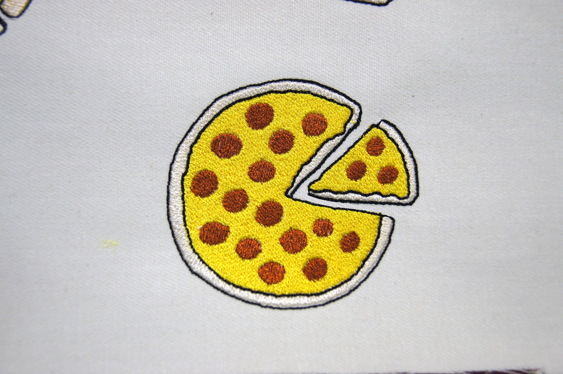 Pepperoni Pizza Embroidery Design 2.7x2.5 - Resizable and Convert-able ...