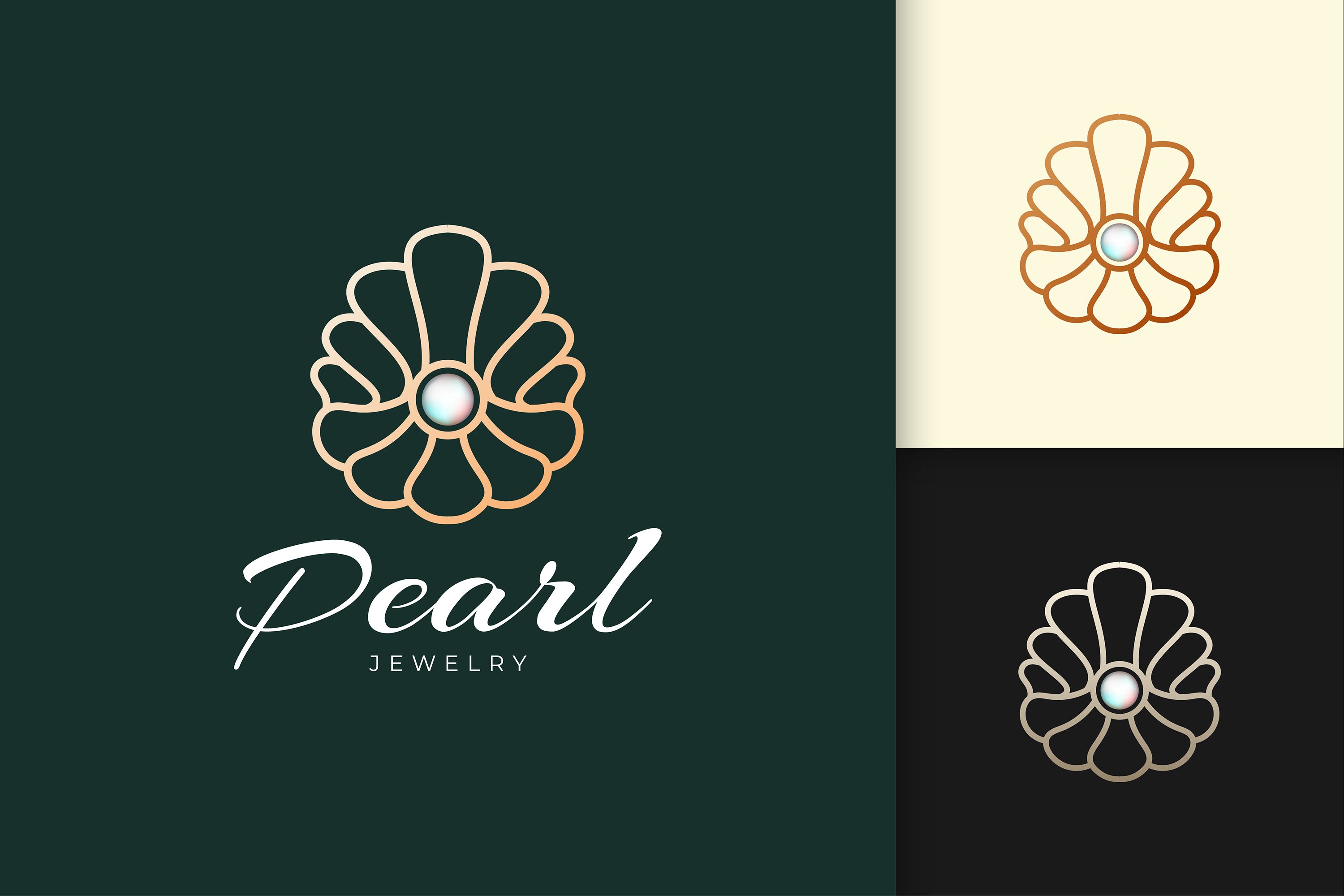 Luxury and High End Pearl Logo in Shell Shape (1652897) | Logos ...